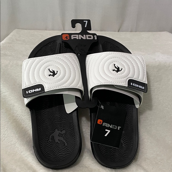 And1 | Shoes | And Black And White Slide Sandals | Poshmark